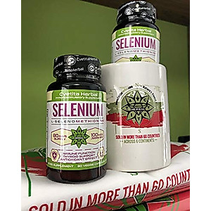 Selenium | 80 Vegetarian Capsules x 100mcg (80 Days Supply) | Maintenance of Normal Hair | Nails | Immune System & Thyroid Function