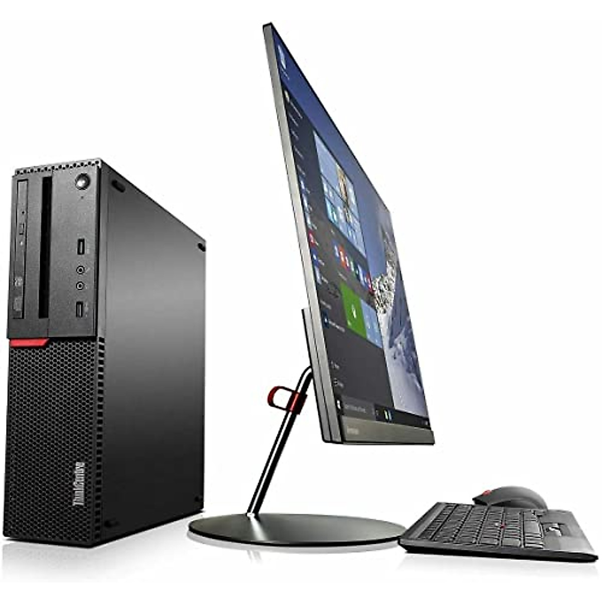 Lenovo ThinkCentre M800 SFF Desktop Computer PC, Intel Core i5 6500 3.2GHz, 16GB DDR4 128GB SSD 2TB HDD, Built-in WiFi BT,DVD-RW,Wireless Keyboard Mouse,Windows 10 Pro (Renewed)