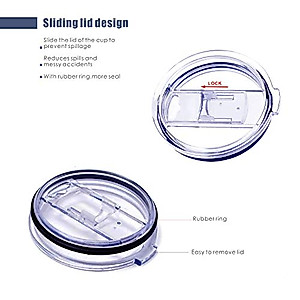 30 oz Tumbler Lids Compatible/Replacement for 2 Pack Spill Proof and Splash Resistant Lid for Yeti Tumbler Cups 30 oz