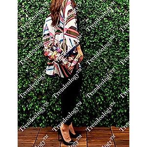 Classy Michelle Obama Magazine Cover Print Vegan Leather Patent Large Cut-out Handle Clutch Purse (Metal Handle - Vintage Black/White)