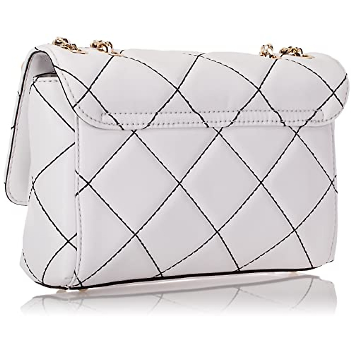 GUESS Cessily Convertible Crossbody Flap, White Multi