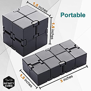 Infinity Cube Fidget Toy, Sensory Tool EDC Fidgeting Game for Kids and Adults, Cool Mini Gadget Best for Stress and Anxiety Relief and Kill Time, Unique Idea That is Light on The Fingers and Hands