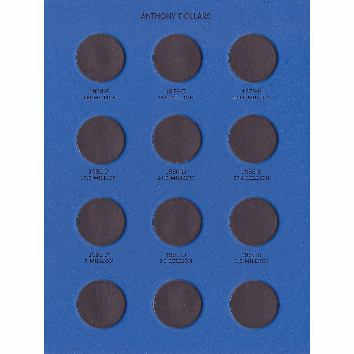 UPC 9 780307 09023 EISENHOWER ANTHONY DOLLAR 1971-1981 Whitman 9023 ALBUM #17