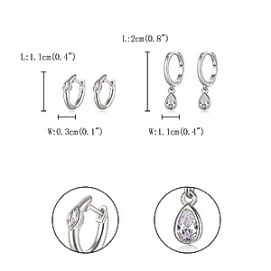 FANZE 5Pairs Earrings Set, Stud Earrings Set Chain Earrings Hoop Earrings Set for Women Fashion Jewelry Gift Women