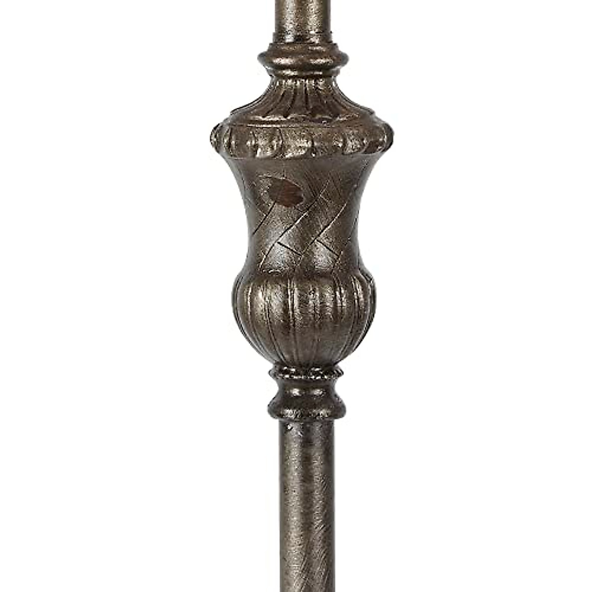 Decor Therapy Alice Traditional Floor Lamp, Antique Gesso