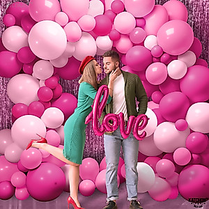 KatchOn, Pink Balloons Arch Kit for Pink Birthday Decorations - 18 Inch, Pack of 141| Fuchsia Balloons for Hot Pink Birthday Decorations | Baby Gender Reveal Party Decorations, Pink Party Decorations