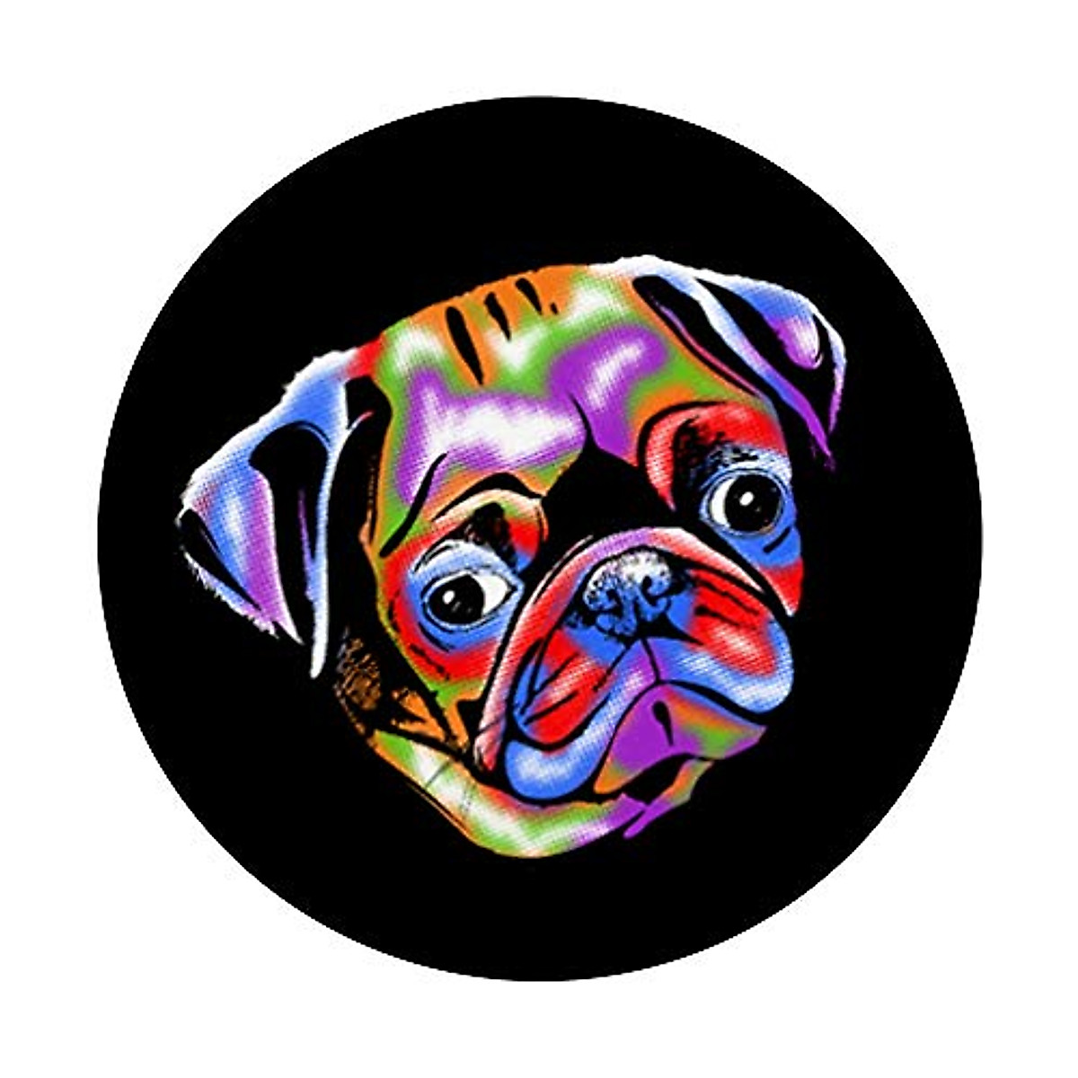 Pug Cool Pop Art Dog PopSockets PopGrip: Swappable Grip for Phones & Tablets