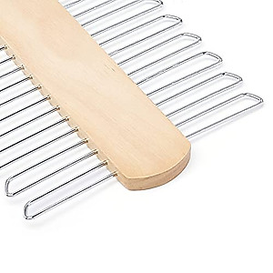 Amazon Basics 20 Bar Wooden Tie Hanger & Belt Rack - Natural, 2-Pack