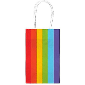 Amscan Cub Bags | 8 1/4" x 5 1/4" x 3 1/4" | Rainbow - Pack of 10