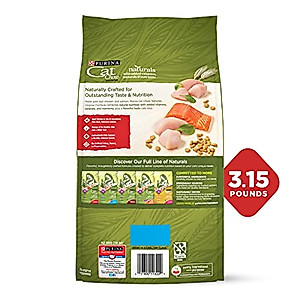 Purina Cat Chow Naturals With Added Vitamins, Minerals and Nutrients Dry Cat Food, Naturals Original - 3.15 lb. Bags (4 Count)