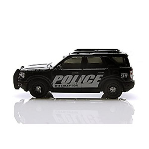 ModelToyCars 2021 Ford Bronco Sport - Police Interceptor, Black - Greenlight 30339 - 1/64 Scale Diecast Car