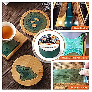 TSSART Resin Tape for Epoxy Resin Molding - Thermal Silicone Adhesive Tape, Oxidation and High Temperature Resistance Easy Peeling, Epoxy Release Tape for River Tables - 2 inch Wide 54FT Long