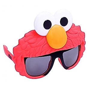 Sun-Staches Sesame Street Official Elmo Sunglasses, Costume Accessory, UV 400, One Size Fits Most, 8"