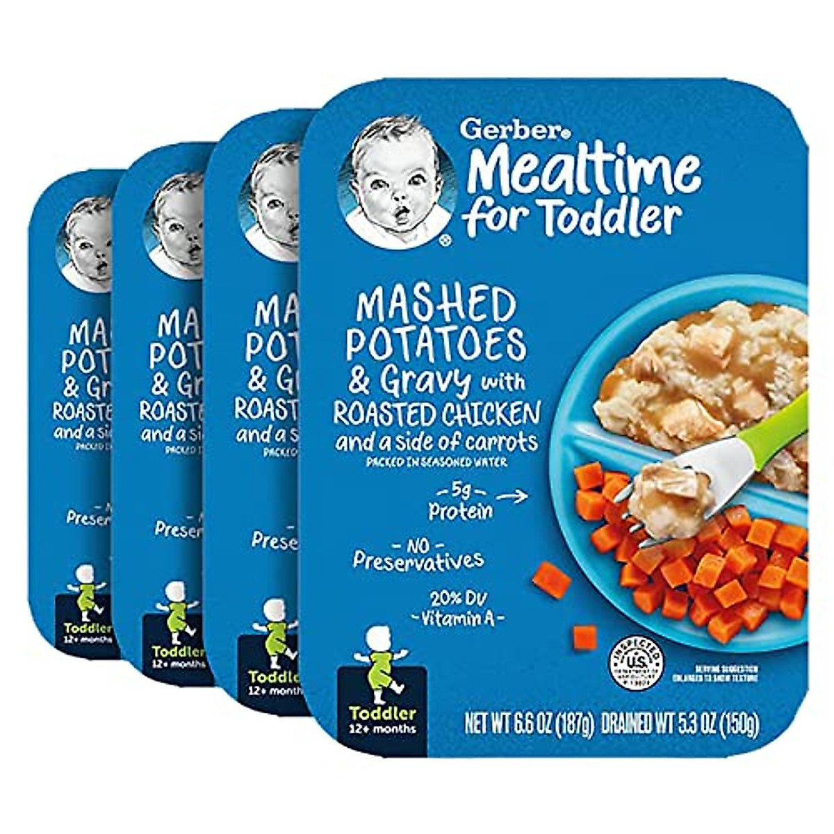 Gerber Graduates Lil' Meals Mashed Potatoes & Gravy with Roasted Chicken & Carrots, 6.6 OZ