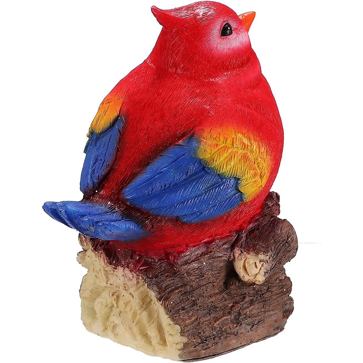 FPlife Technology Solar Bird Lights Fake Bird Decoy Statue Lamp Outdoor Garden Yard Patio Decor Lights-Bird Night Warm Light (Red Bird)