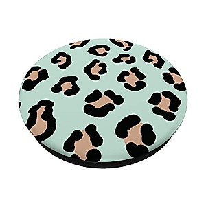 Cute Animal Mint Green Cheetah Print Leopard Design PopSockets Swappable PopGrip