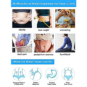 LUXURY-VITA Short Torso Waist Trainer for Women Under Clothes, Waist Cincher Corset Neoprene Sweat Waist Trimmer