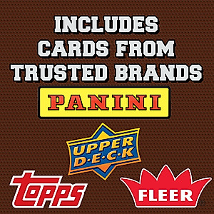 Assorted Set of 100 Football Trading Cards - All New Condition Cards - Perfect Starter Set For Kids, Adults, & Collectors - Potential Superstar and Hall of Fame Cards Available - Retail Packaging