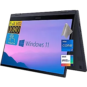SAMSUNG Galaxy Book Flex2 Laptop, 13.3" FHD Touch Screen, Intel core i7 1165G7 (4 Core, Up to 4.7GHz), 16GB DDR4, 2TB PCIe SSD, Windows 11 with JAWFOAL