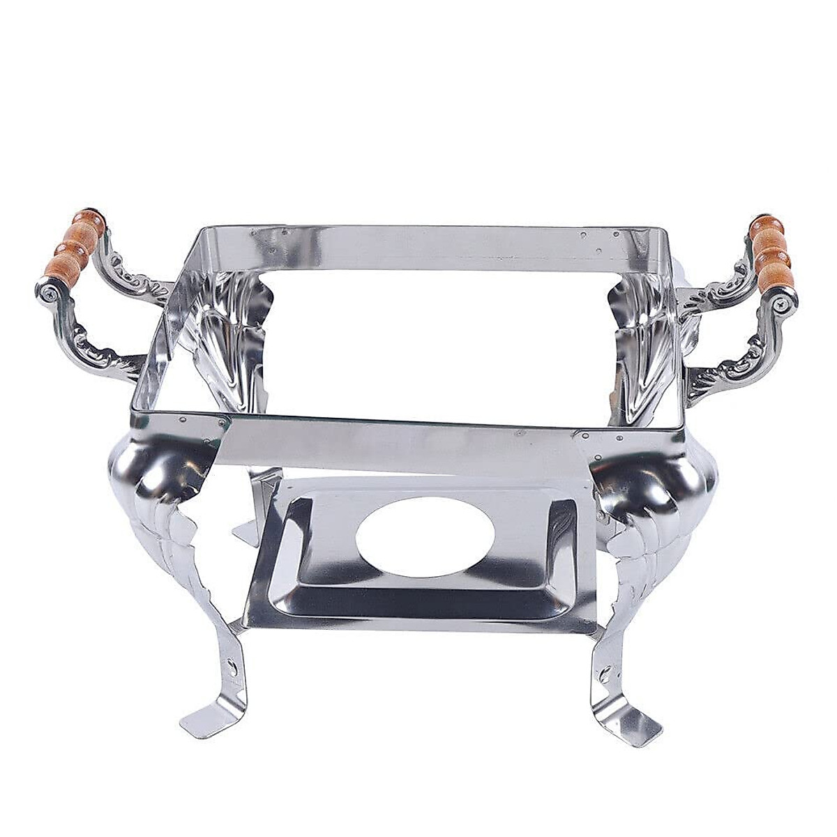 TFCFL Stainless Steel Food Warmer Chafer Chafing Dishes Buffet Set Square Buffet Stove Buffet Warming Container for Home and Restaurant Use