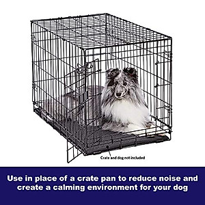 MidWest Homes for Pets MAT30 Cushioned Dog Crate Mat, Medium, Black