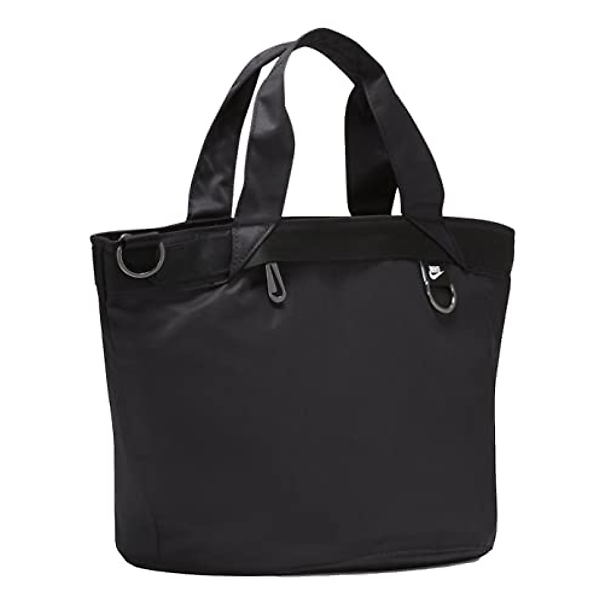 Nike Sportswear Futura Luxe Women's Tote Purse Bag (10L) (Black/Light Smoke Grey)