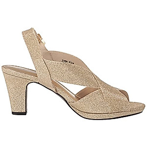 Easy Street Women's Christy Heeled Sandal, Gold Glitter, 8.5