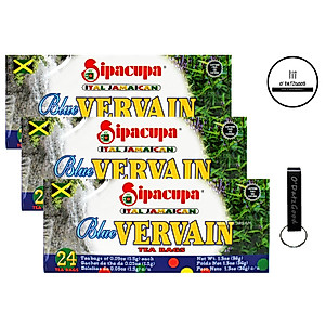 Sipacupa Blue Vervain Tea Bags Pack of 3 Sealed with ODatzGood Keychain Bottle Opener (Pack of 3)