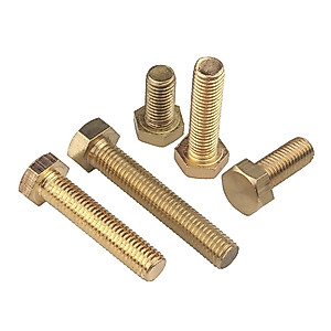 ORANXIN Brass Hex Bolts Screws - M8 M10 M12 Hexagonal Allen Bolt Metric Thread Hex Head Fasteners Machine Screw Tools