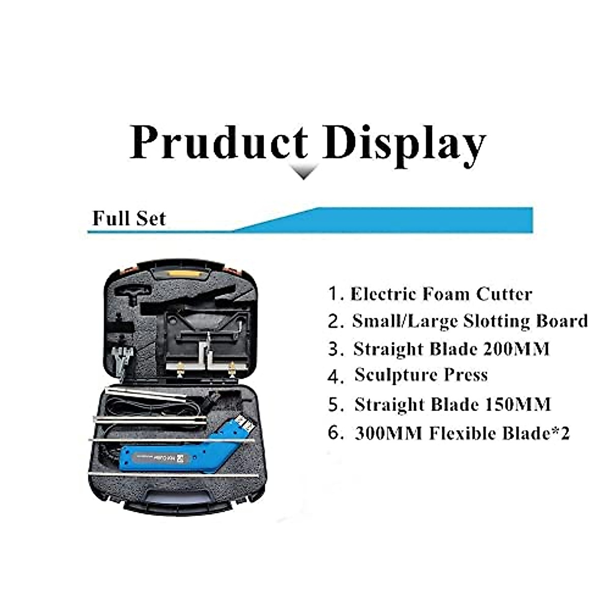 110V Electric Hot Foam Cutter Knife Grooving Wire Styrofoam Engraving Tool Kit Blade Slotting Board DIY Sculpture (Full set)