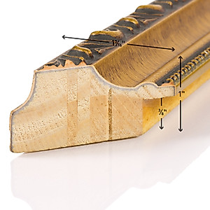 Craig Frames Ancien Ornate, 16 x 20 Inch Antique Gold Picture Frame Matted to Display a 11 x 14 Inch Photo