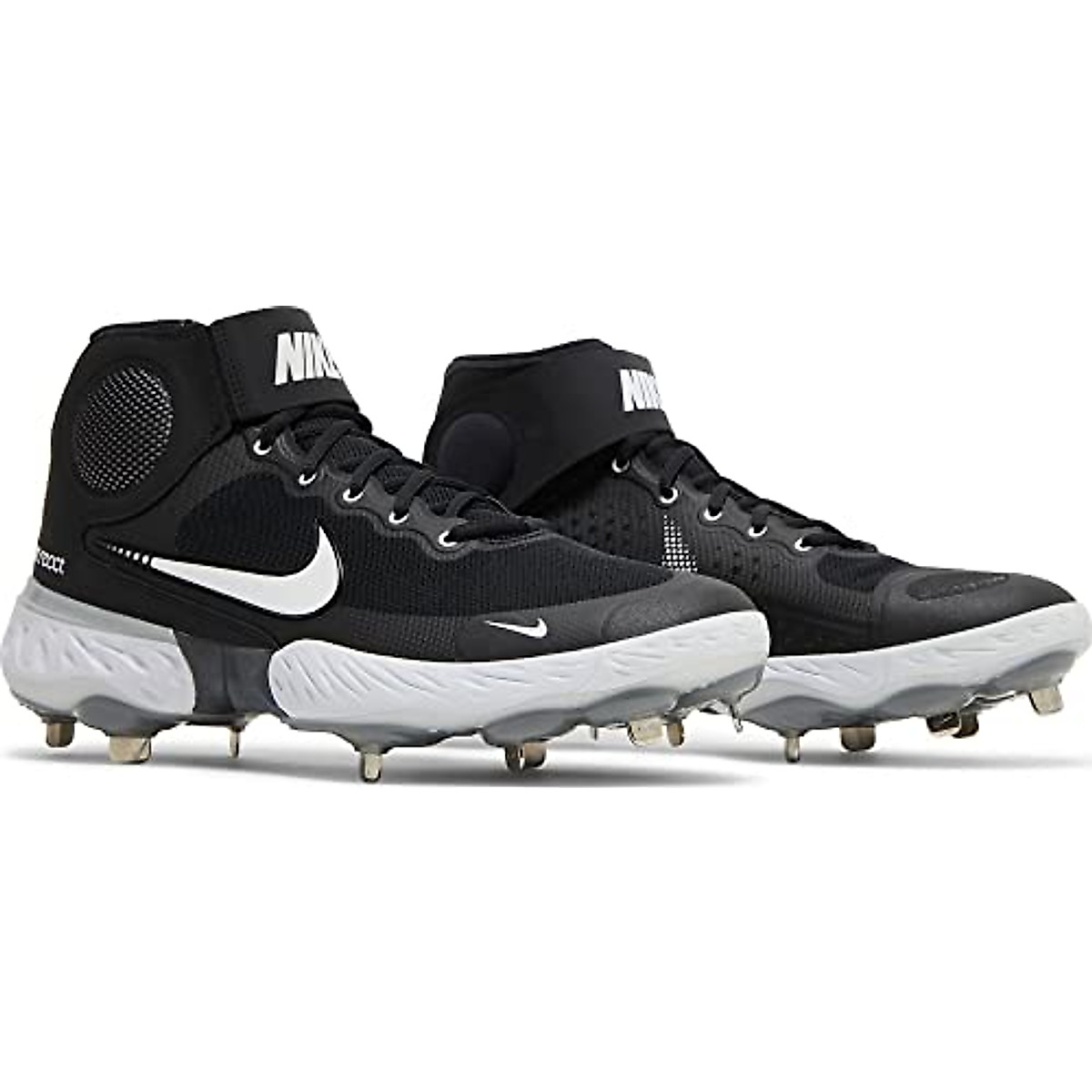 Nike Alpha Huarache Elite 3 Mid White/BlackMen's Baseball Cleat (us_Footwear_Size_System, Adult, Men, Numeric, Medium, Numeric_15)
