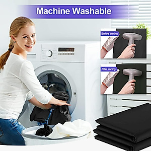 Black Backdrop 10x10ft for Photoshoot, Polyester Fabric Black Photo Backdrop Curtain Background for Photography Portrait Picture, Seamless Black Screen for Video Studio Party Film