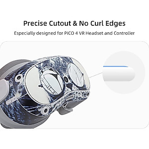 VR Headsets and Controllers Skins Stickers,PVC Sticker Protective Decal Accessories for PICO 4 (2)