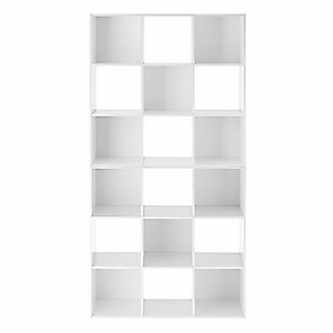 Whitmor 9 Cube Wood Storage Organizer - White (6422-8859-WHT-BB)