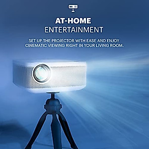 KODAK FLIK X10 Full HD Multimedia Projector Kit | 1080p Mini Compact Portable Home Theater System Bundle with 100” Projection Screen, Remote Control, Tripod Stand, HDMI Cable, Hooks & Carry Case