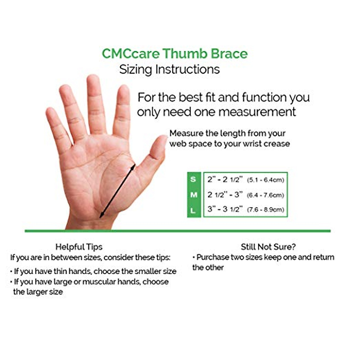 Basko Healthcare CMCcare Thumb Brace - Comfortable, Effective Relief for CMC Joint Arthritis Pain, Left - Small