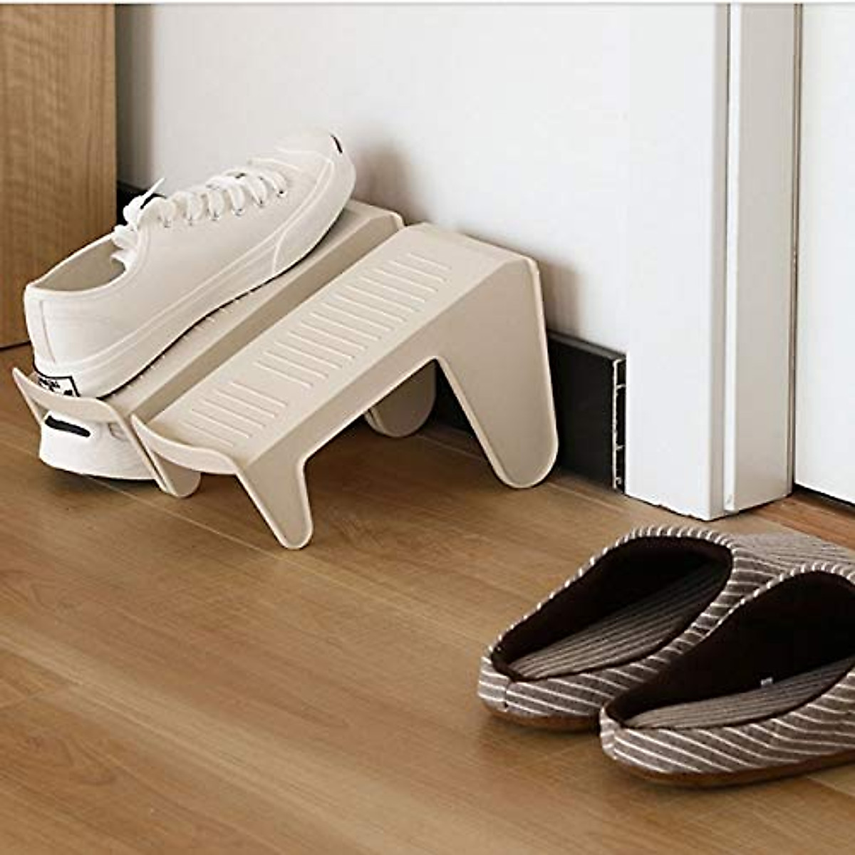 WENMENG2021 Adjustable Shoe Organizer Student Dormitory Shoe Finishing Rack Home Space Saving Shoe Storage Rack Double Shoe Bracket Shoe Storage Organizer