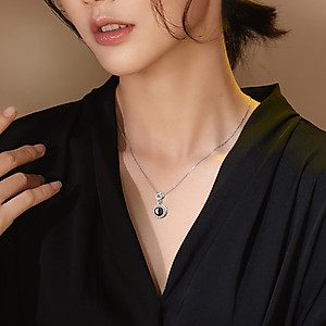 Godchoices Customized Photo Necklace, Copper, for Women, with Nano Projection Technology, Heart Pendant, Personalized Gift