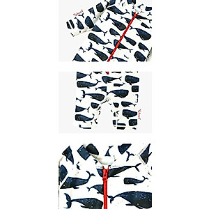 YOBAAF Baby Swimsuit/Long Sleeve Rash Guard UPF 50+ (12-24M, Whale)