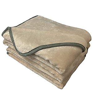 allecalm Fleece Bed Blanket King Size Lightweight Soft Warm Comfortable Cozy Fuzzy Plush Blanket for All Season for Bed, Sofa, Couch, Travel, Camping, Gift, 108x90 inch, Brown Tan