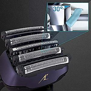 Panasonic ES-LV67-A803 Wet and Dry Shaver, 5 Shaving Heads with Linear Motor, Including Hair Trimmer, Navy Blue