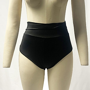 JOINFUN Women Black High Waist Cotton Underwear Soft Breathable Panties Stretch Briefs L