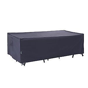F&J Outdoors Waterproof Patio Furniture Cover UV Resistant Fade Resistant Outdoor Sectional Sofa Set Cover, Grey, 126"W x 83"D x 27.5"H