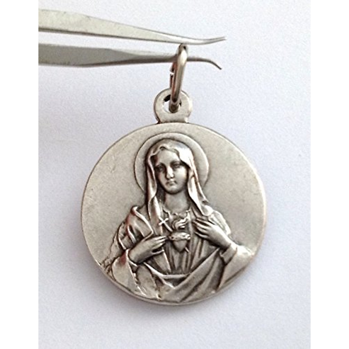 THE SACRED HEART OF MARY (IMMACULATE HEART OF MARY) - THE PATRON SAINTS MEDALS - 100% MADE IN ITALY (ROUND SHAPE)
