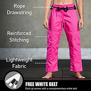 Elite Sports Ultra-Light Women's BJJ GI - IBJJF Jiu-Jitsu GI for Girls and women (See Special Sizing Guide)