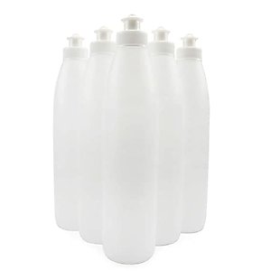 Cornucopia 8-Ounce Squeeze Bottles for Dish Soap and Sauces (6-Pack); Push Pull Cap Dispenser HDPE Squirt Bottles Ideal Soap Dispensers, Condiment Squirt Bottles or Personal Hygiene, BPA-Free