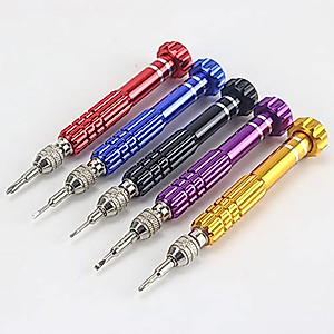 6-in-1 Screwdriver Set, Glasses Screwdriver, Mini Eyeglass Screwdriver Repair Kit, S2 Steel Magnetic Tiny Precision Screwdriver Kit for Watch, Eyeglass, Sunglasses, Electronics, Cellphone, Jewelry…