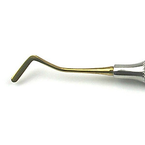 Dental Composite Filling Instrument # 4 Golden Plasma Coated Paddle Double Ended Handle 9