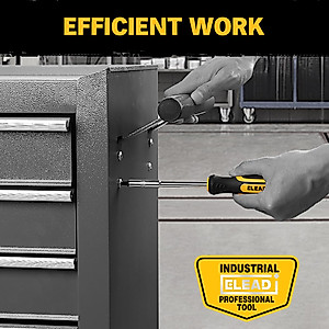 26-Piece Magnetic Screwdriver & Bit Set - Strong Magnetic Bit Holder and Screwdriver Bits, Durable & Versatile, Ergonomic Cushion Grip 95mm & 210mm Handles, Torx, Square, Phillips, Slotted Bits